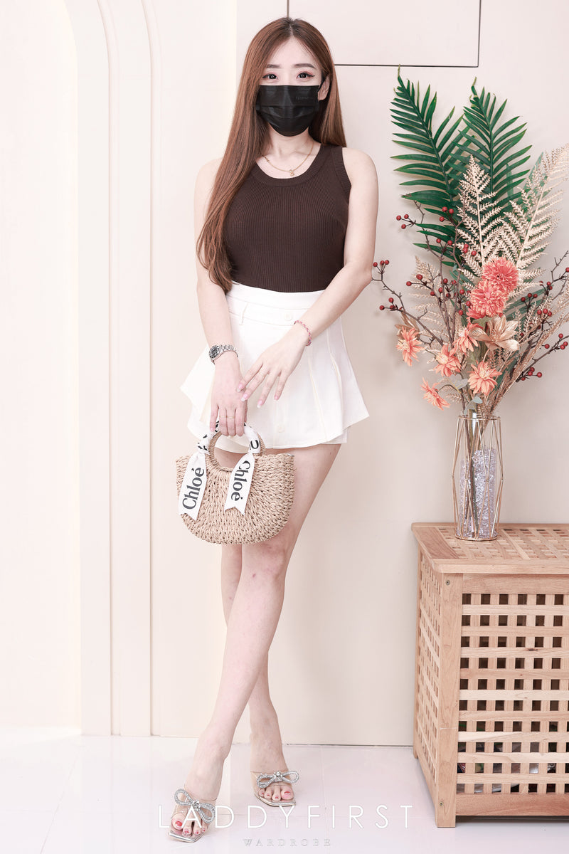 【T256】圆领针织超弹力无袖百搭上衣/背心 – Laddy First Wardrobe